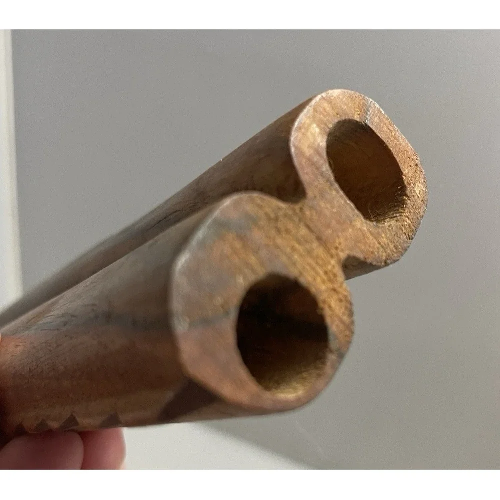 Balkan | Accents | Wooden Kaval Balkan Double Flute Hand Carved Wood ...